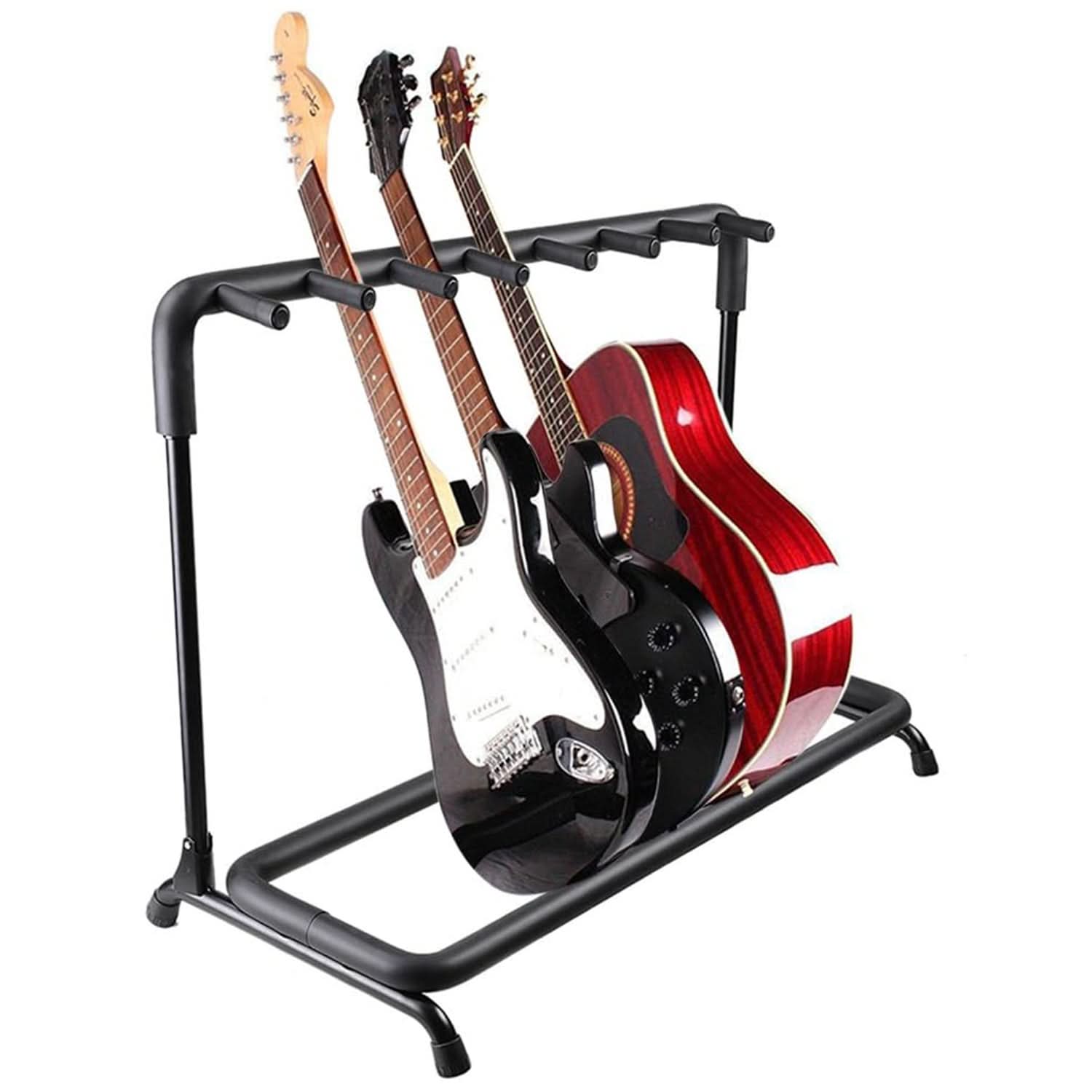 Guitar Rack Floor Stand - Electric Acoustic Bass Guitars 7 Slot