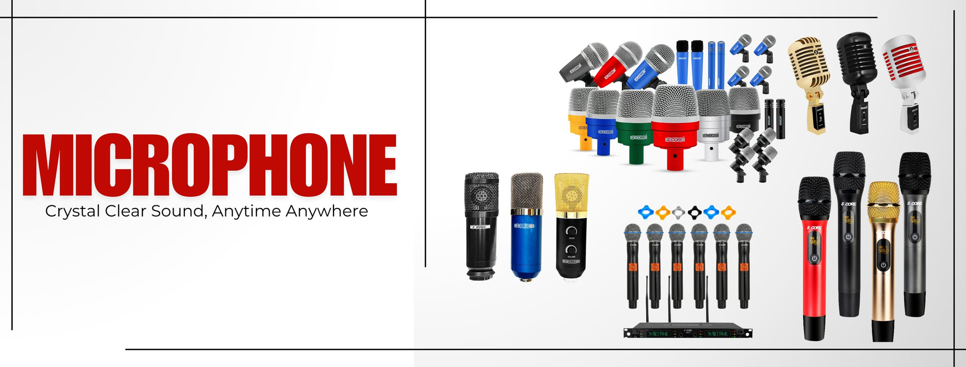 Pro audio equipments buy them online directly from 5 Core