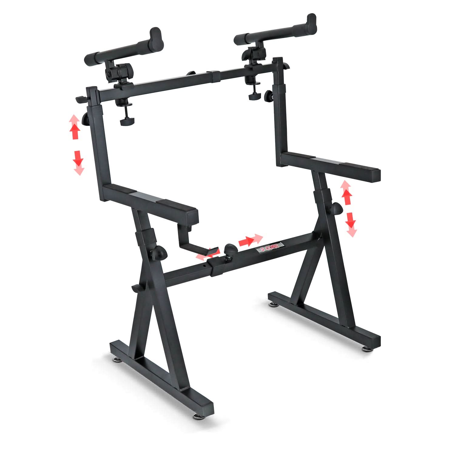 5Core 2 Tier Keyboard Stand Z Style Adjustable Heavy Duty Electric Pia ...