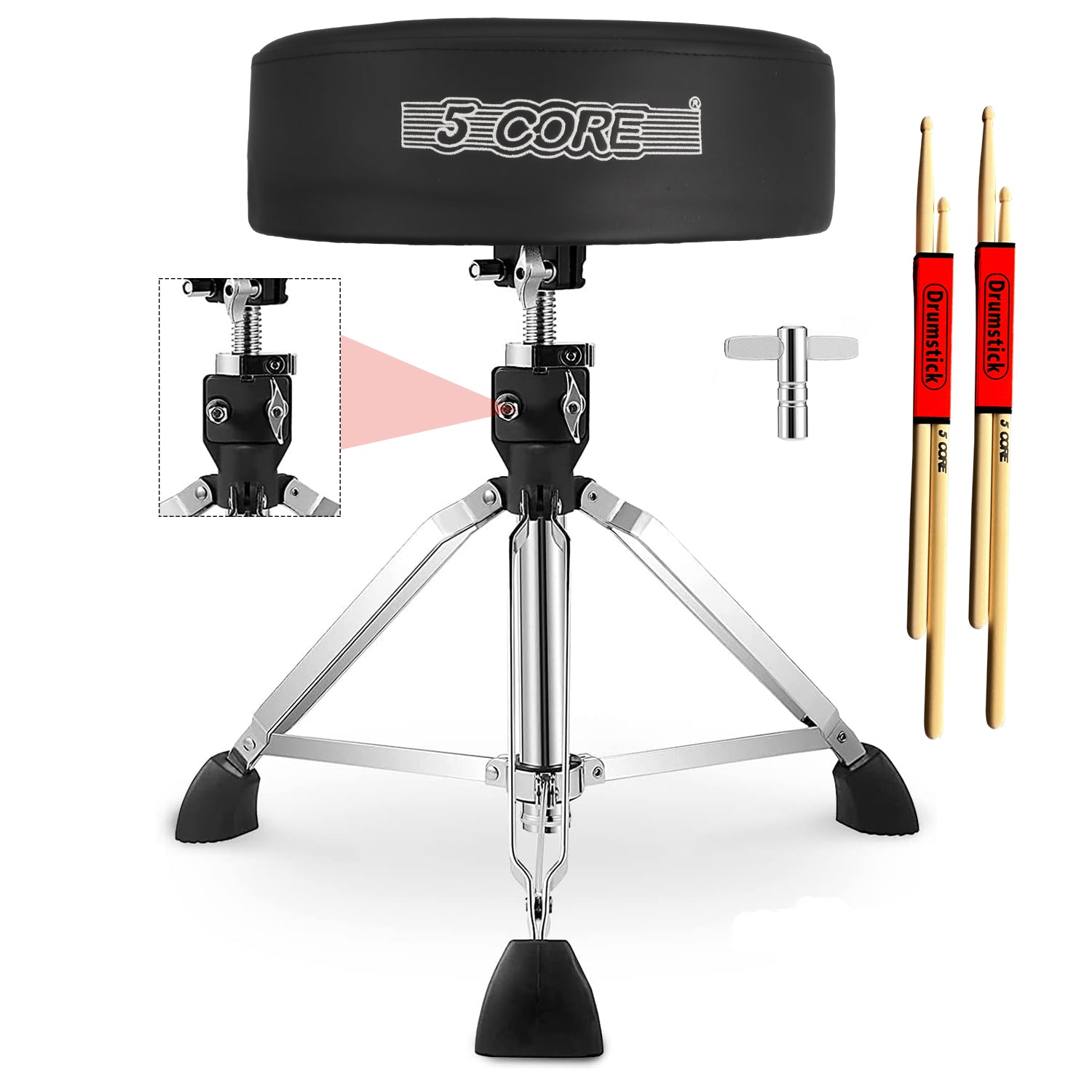 Drum Stools, Guitar drummer stool buy online- 5 Core