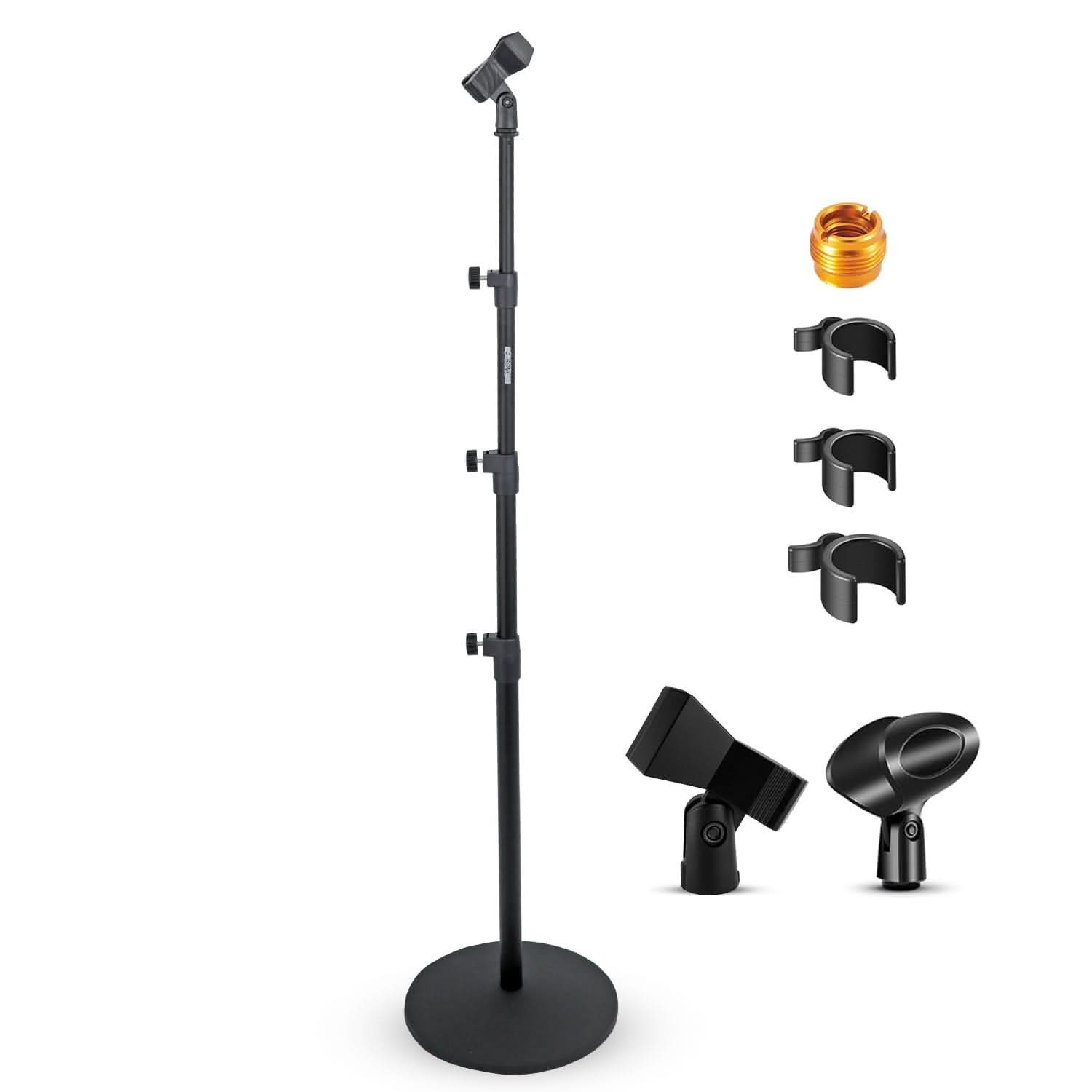 5Core Mic Stand Floor Adjustable Universal Heavy Duty Microphone Stand ...