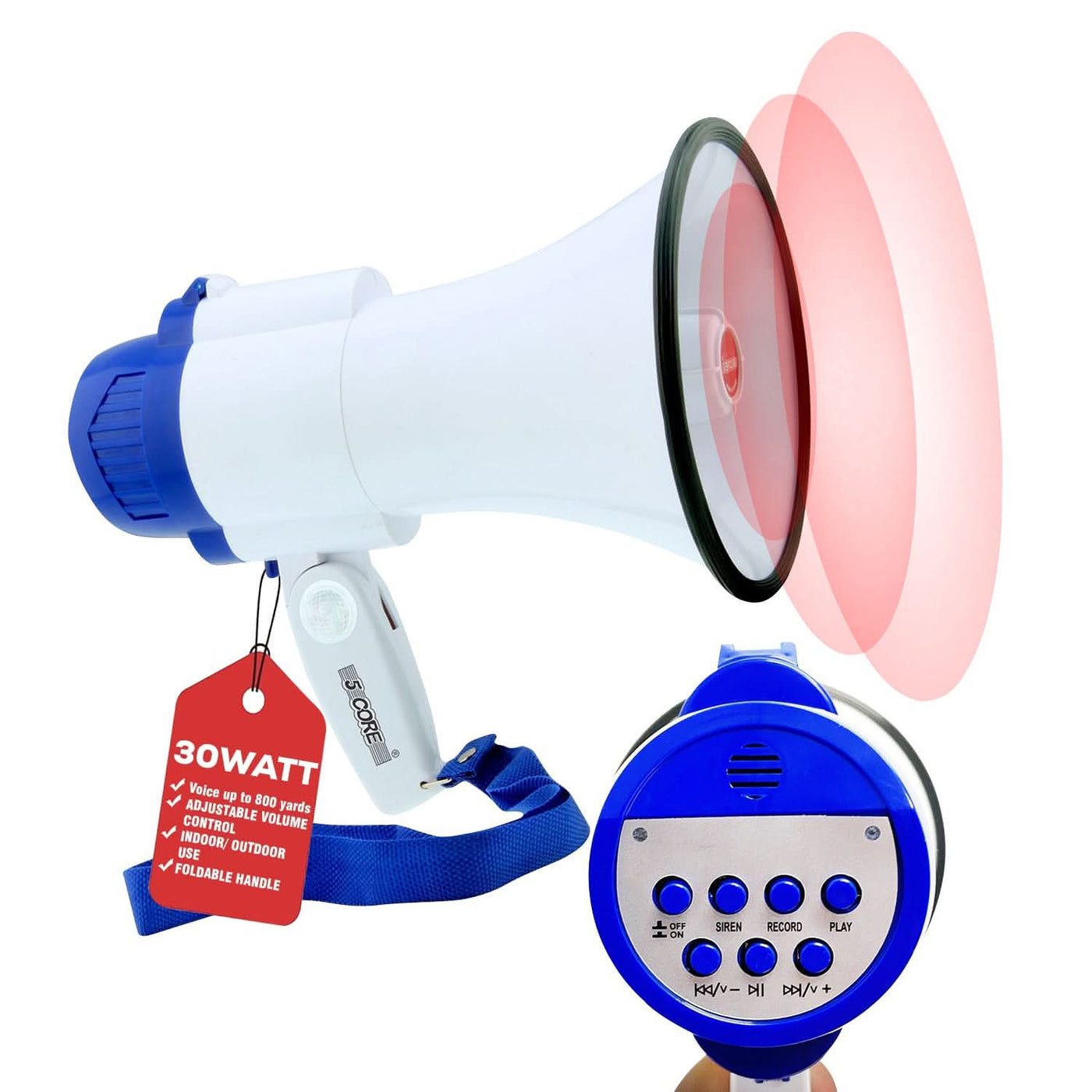 Megaphone Bullhorn Speaker Order Online from- 5 Core.