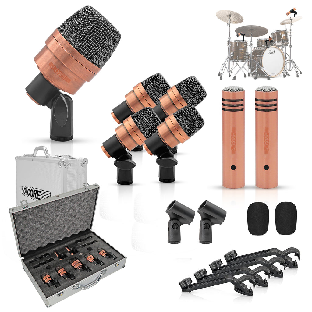7 Piece Drum Microphone Kit Order Now- 5 Core