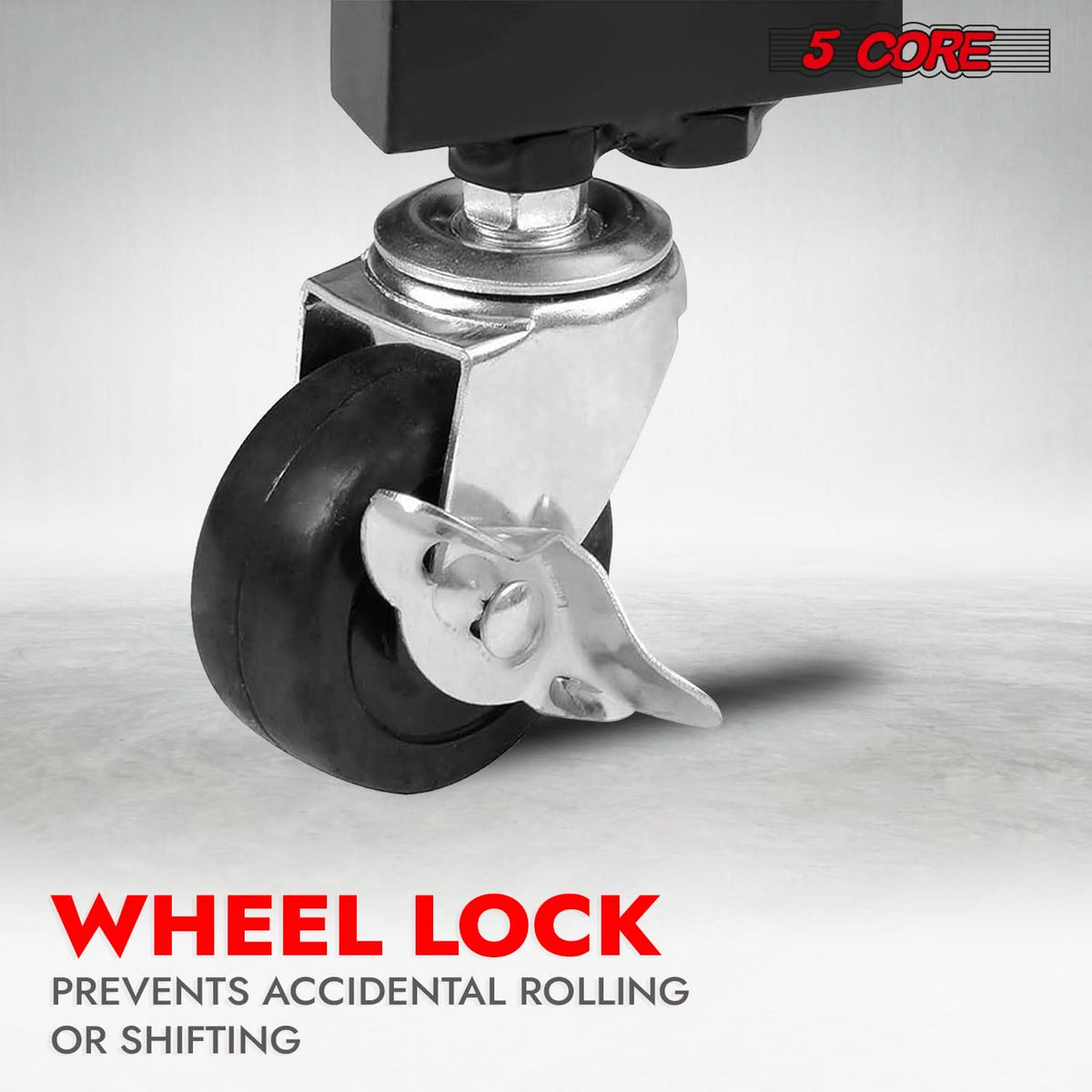 5 Core 9U DJ Mixer Stand Adjustable Rack Mount Cart - 5 Core