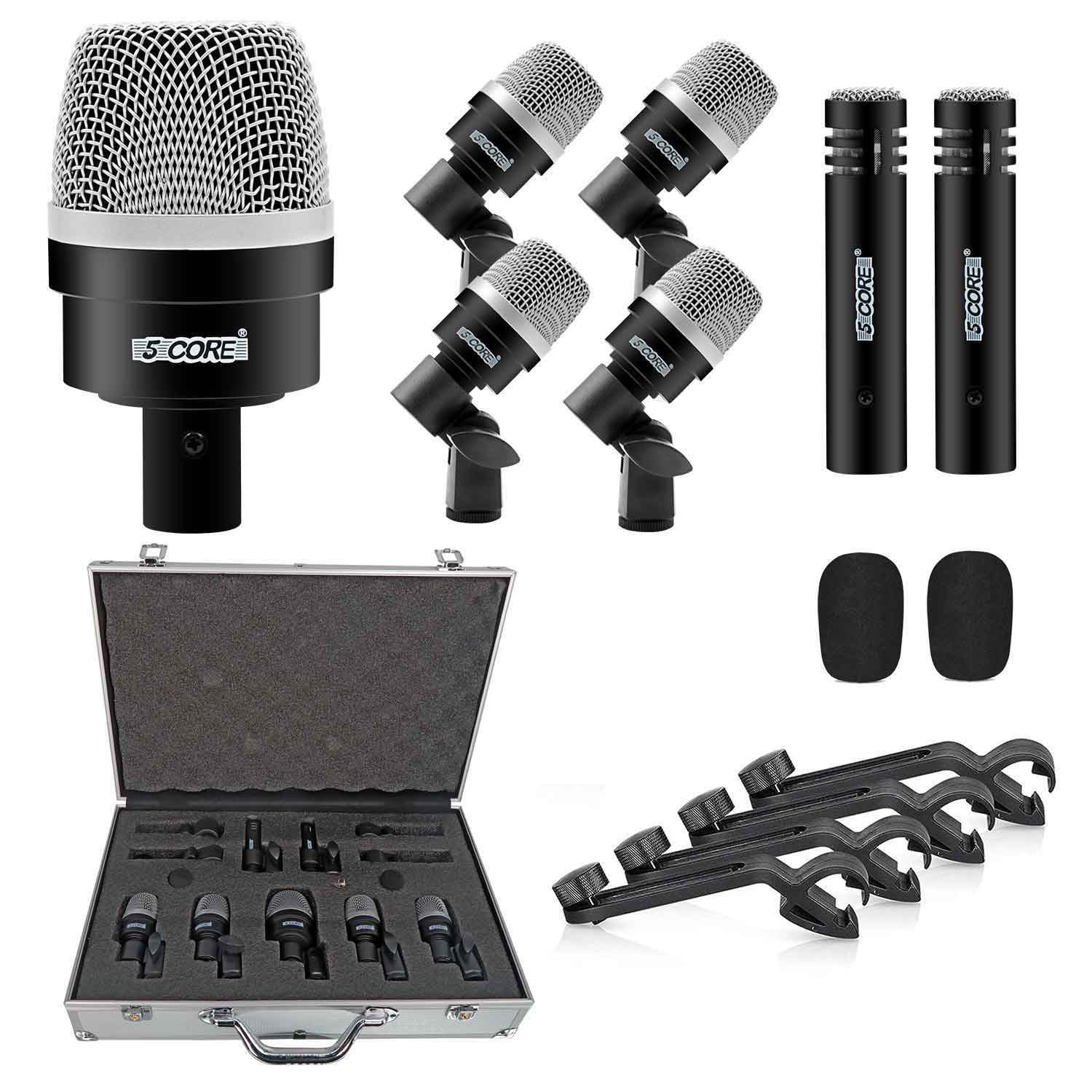 7 Piece Drum Microphone Kit Order Now- 5 Core