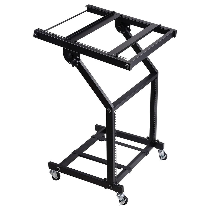 5 Core 9U DJ Mixer Stand Adjustable Rack Mount Cart - 5 Core